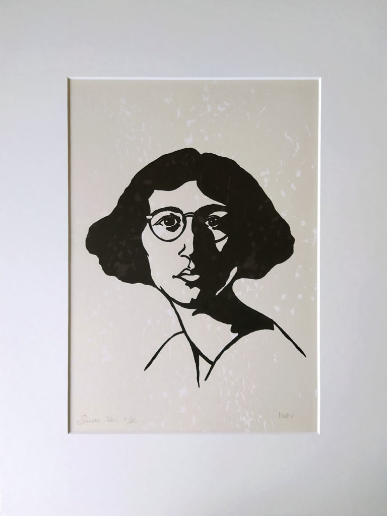 Screen print «Simone Weil» - Boutique // Montse Sánchez Vioque